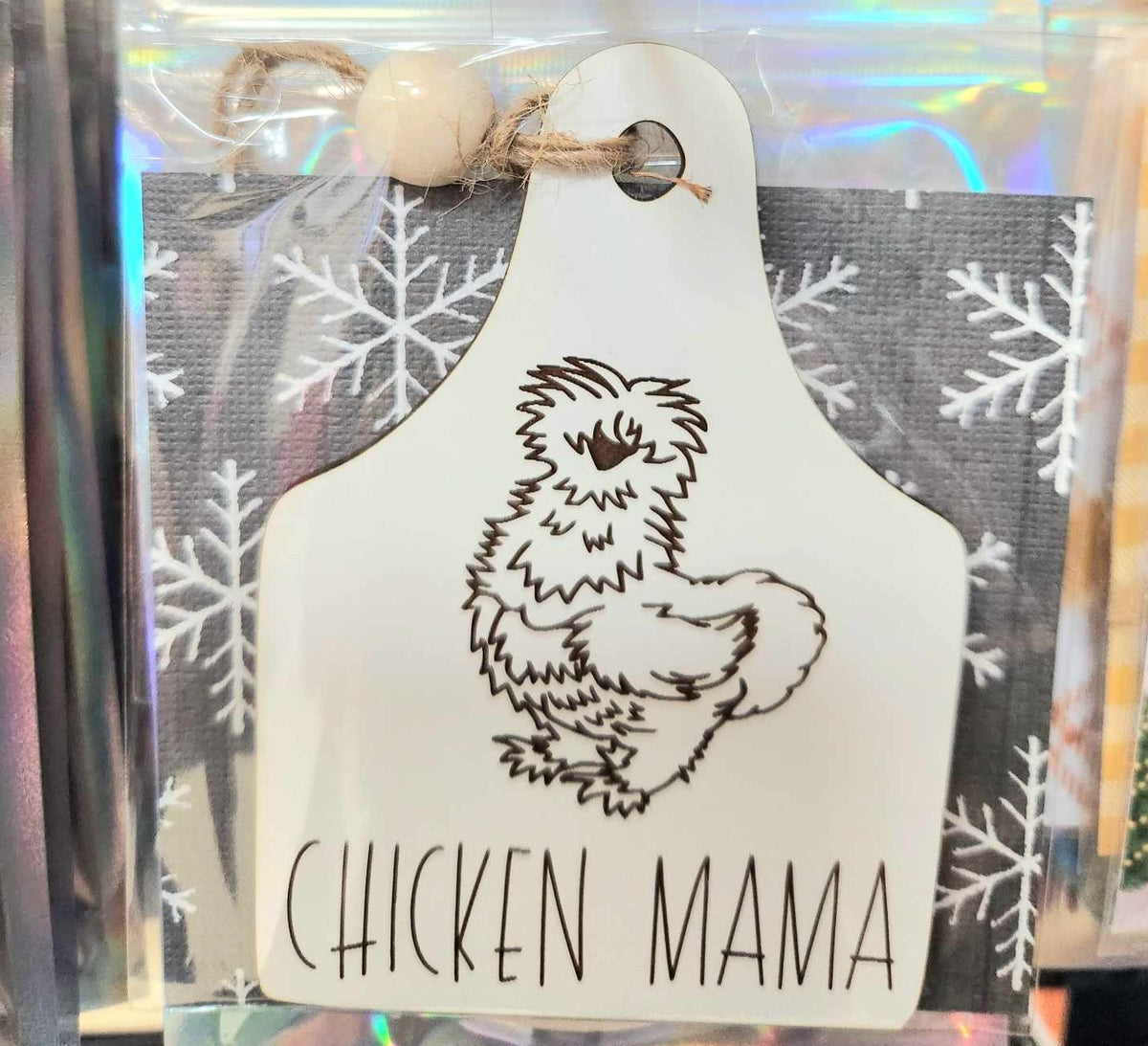 Chicken Mama Silkie Chicken Laser Cut and Engraved Wood Ornament ...