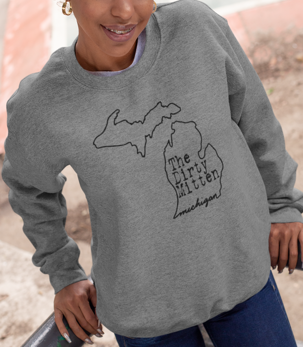 The Dirty Mitten Crew Neck Sweatshirt – DirtyMittenStore