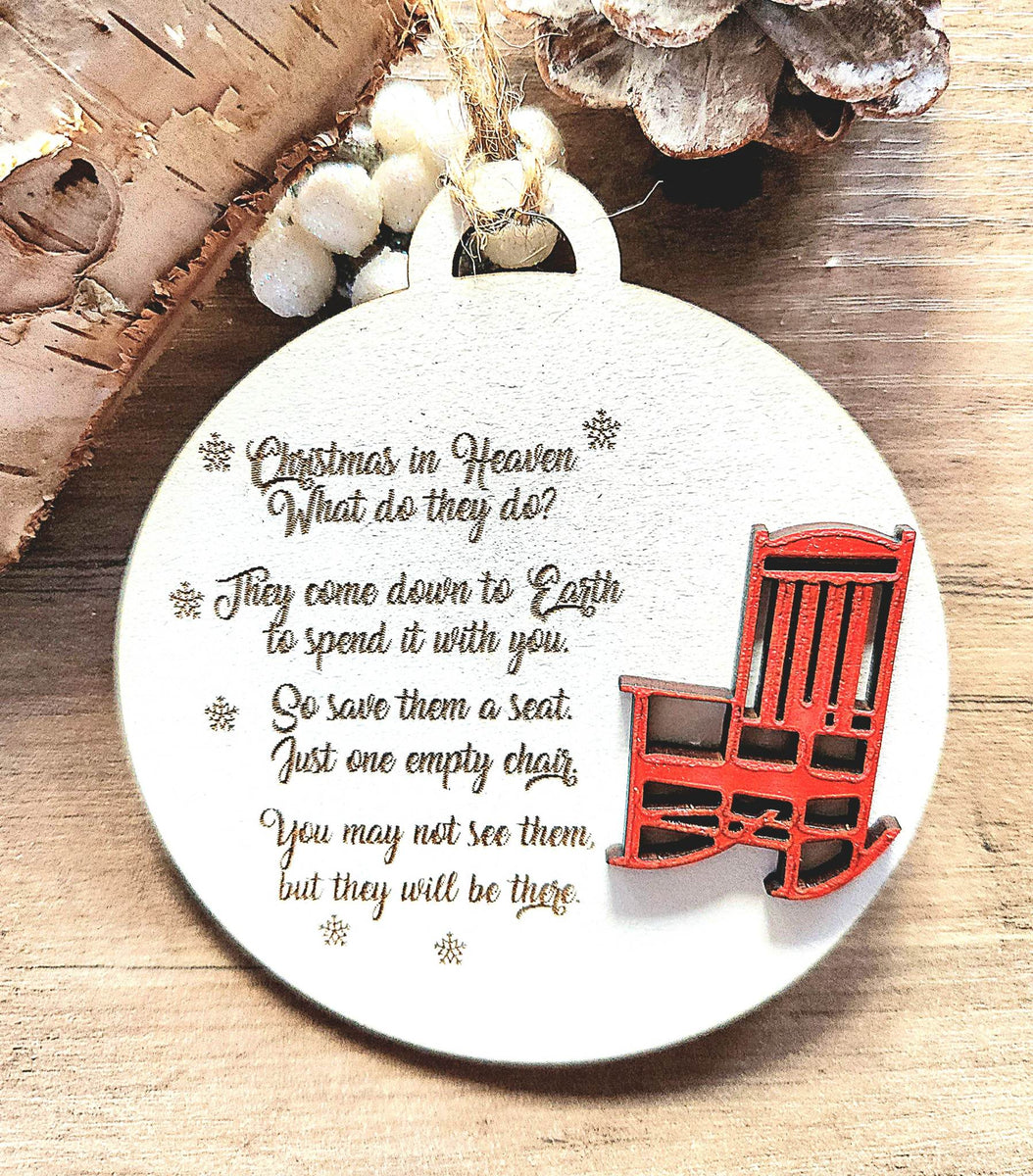 Christmas in Heaven Laser Cut and Engraved Wood Ornament – DirtyMittenStore