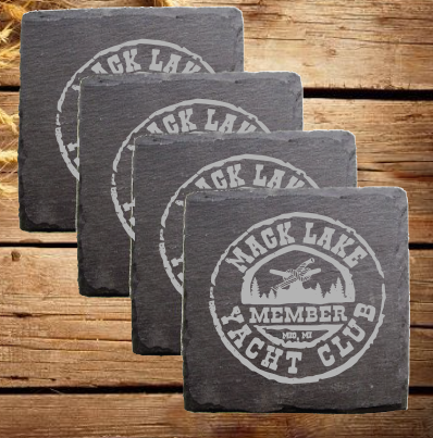 Mack Lake Yacht Club Member Coasters – DirtyMittenStore